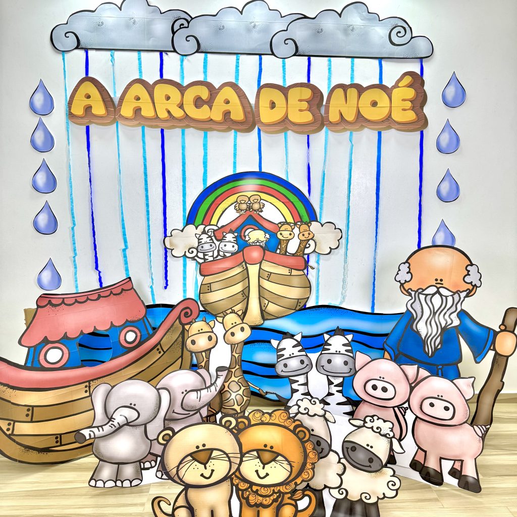 🌈🐘 Painel “A Arca de Noé” 🦓🦁 - Professora Lucília paulino